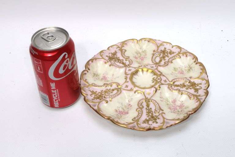 Limoges Parcel Gilt Hand-Painted Porcelain Oyster Plate - Dixon's ...