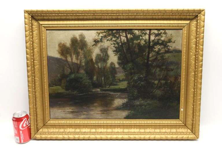 Robert Mccomb Impressionist Oil on Canvas Landscape Painting - Dixon's ...