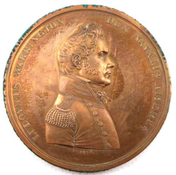 [WAR OF 1812] Captain Lewis Warrington Commemorative Bronze Medal ...