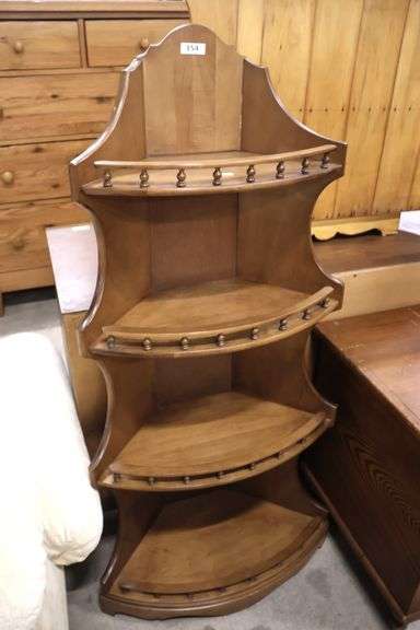 Vintage Farmhouse Maple Corner Shelf - Dixon's Auction at Crumpton