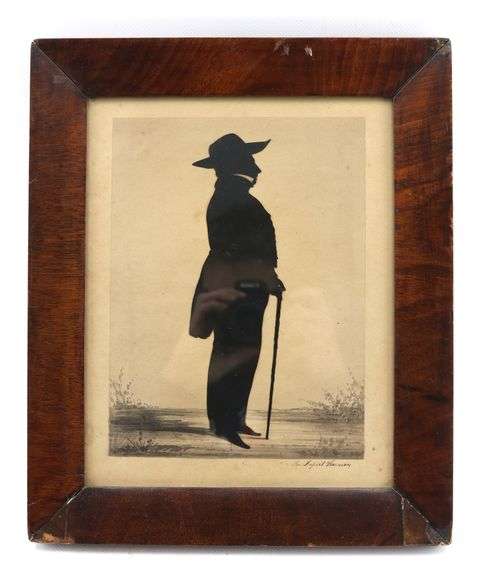 Auguste Edouart Silhouette Portrait of Rev. Rupert Harrison, dated 1840 ...