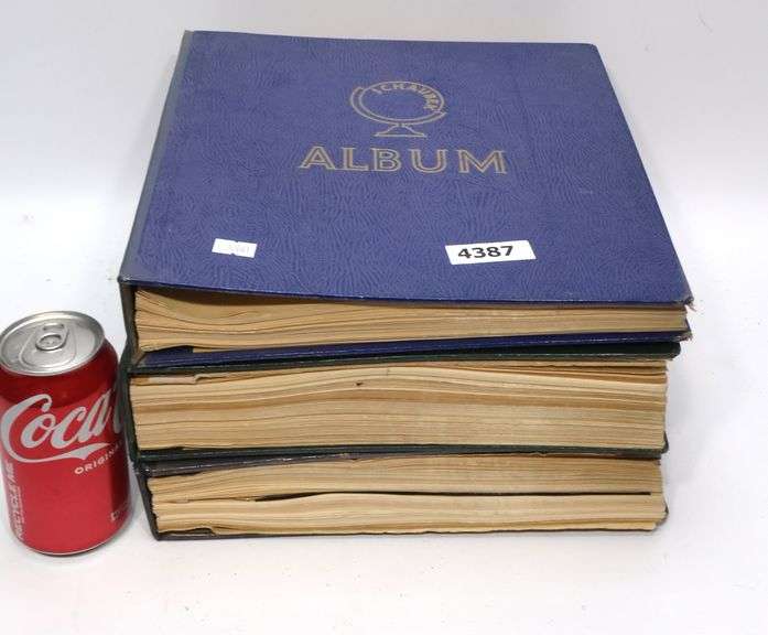 (3) Schaubek European Postage Stamp Albums, Various Nations, Appx. 80% ...