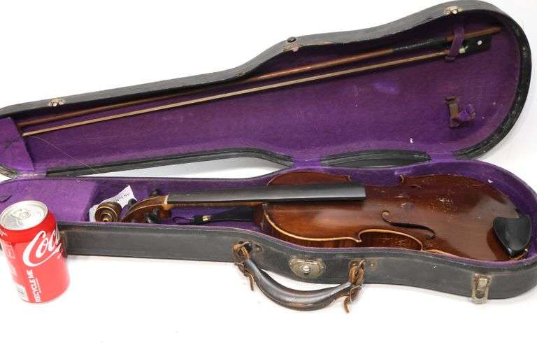 Vintage Stradivarius Copy Violin with Bow and Case - Dixon's Auction at ...