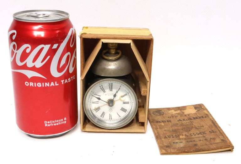 Antique Ansonia Bee Alarm Clock with Box - Dixon's Auction at Crumpton