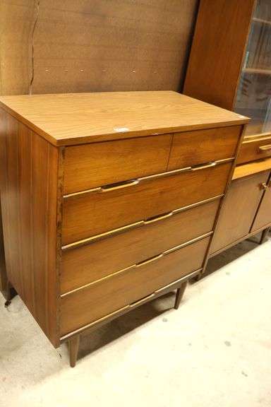 MCM Walnut Chest with Laminate Top - Dixon's Auction at Crumpton