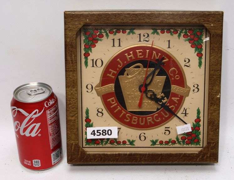 Vintage H.J. Heinz Co. Advertising Clock - Dixon's Auction at Crumpton