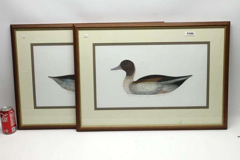 Pair Lawrence Snyder Prints of Ward Brothers Decoys - Dixon's Auction ...