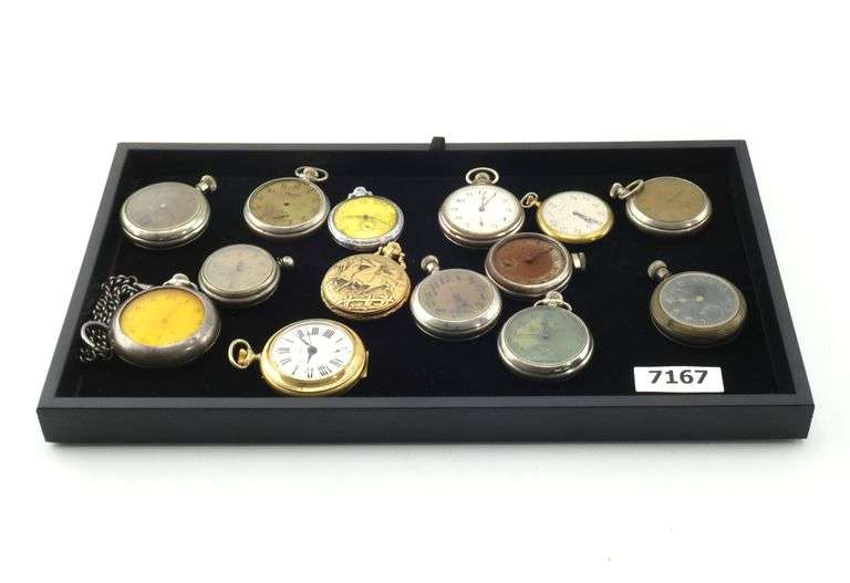 Tray Lot of Pocket Watches - Dixon's Auction at Crumpton