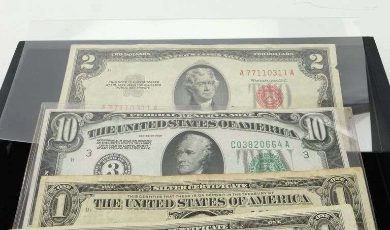 Collection of U.S. Paper Money. $42 Face Value, Includes Hawaii Note ...