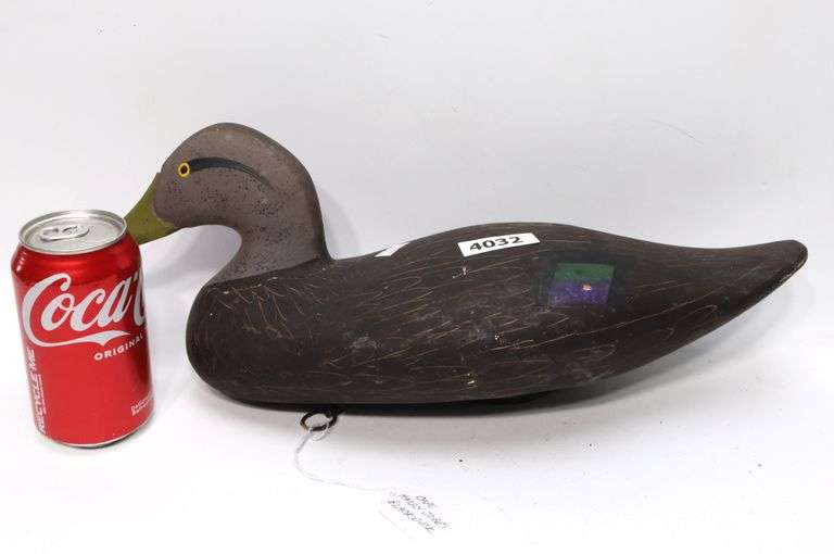 Capt. Harry Jobes Black Duck Decoy - Dixon's Auction at Crumpton