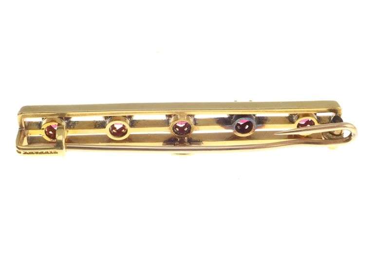 18k Gold Tiffany & Co. Natural Ruby Pin with Hinged Pendant Loop 7.4g ...