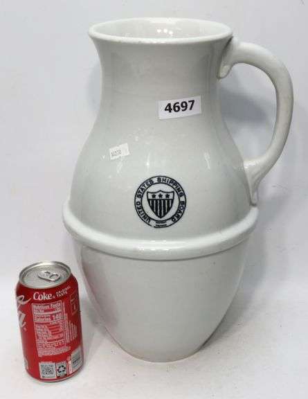 Antique United States Shipping Board Ironstone Slop Jar - Dixon's ...