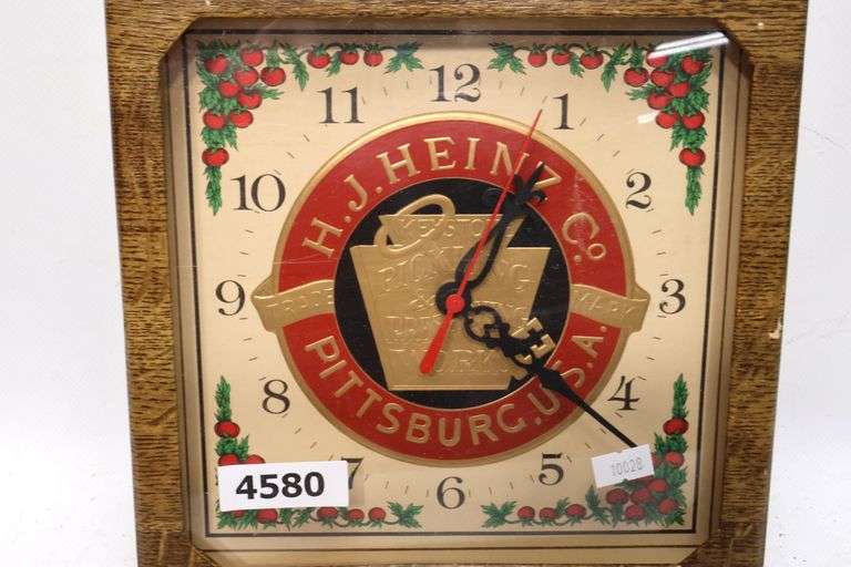 Vintage H.J. Heinz Co. Advertising Clock - Dixon's Auction at Crumpton