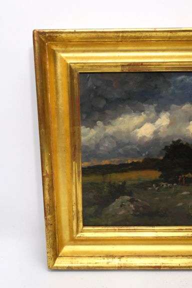 John Noble Barlow Oil Painting - Dixon's Auction at Crumpton