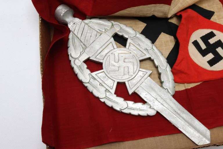 WWII German Flagpole Topper (As-Is), Small Flag, And Pennant - Dixon's ...