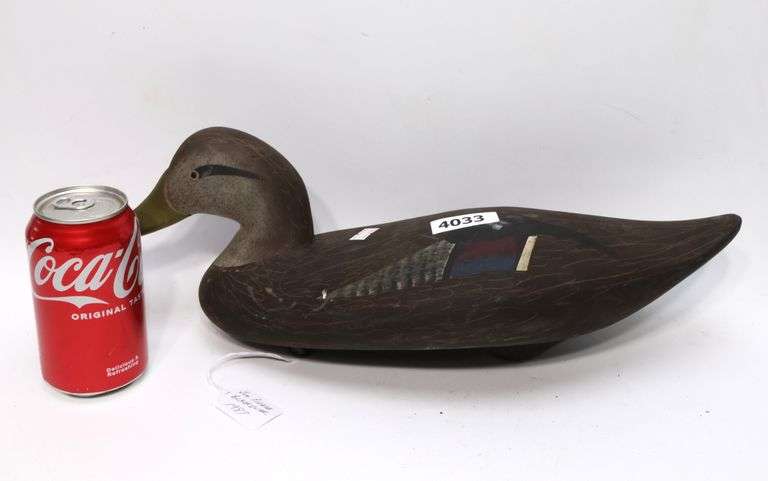 Jim Pierce 1987 Black Duck Decoy - Dixon's Auction at Crumpton