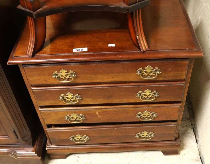 Modern Cherry Nightstand, Wear - Dixon's Auction at Crumpton