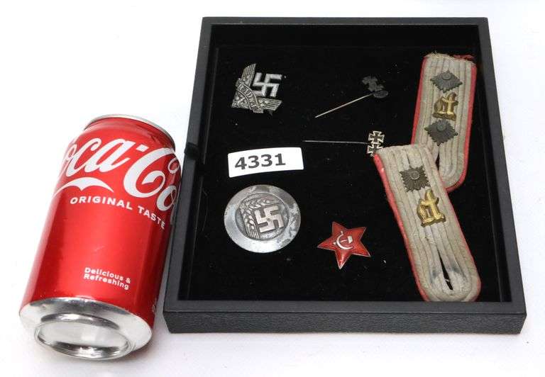 (7) WWII German & Russian Stick Pins, Badge, Etc. - Dixon's Auction at ...