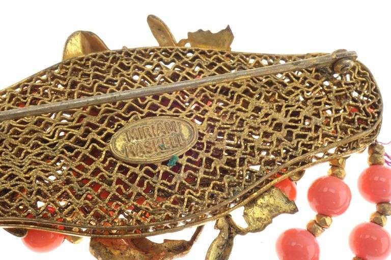 Vintage Miriam Haskell Pin - Dixon's Auction at Crumpton