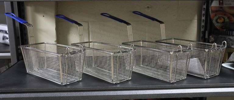 New (Guaranteed): (4) Winco Fry Baskets - Dixon's Auction at Crumpton