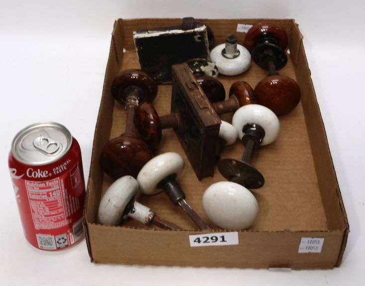 Antique Porcelain Door Knobs and Hardware - Dixon's Auction at Crumpton