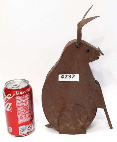 Folk Art Sheet Metal Rabbit Sculpture - Dixon's Auction at Crumpton