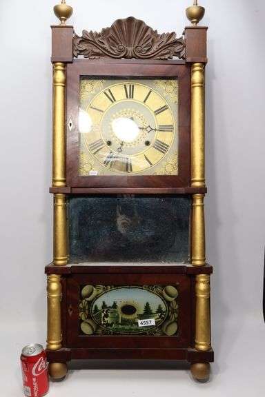 Antique C. & L. C. Ives Clock with Carved Shell Arch - Dixon's Auction ...