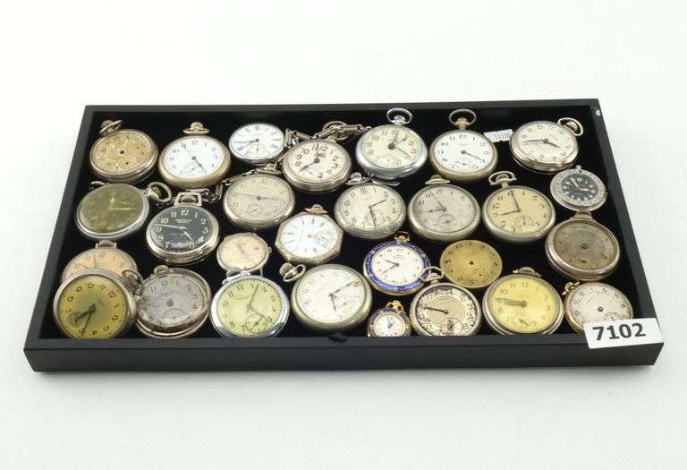 Tray Lot of Pocket Watches - Dixon's Auction at Crumpton