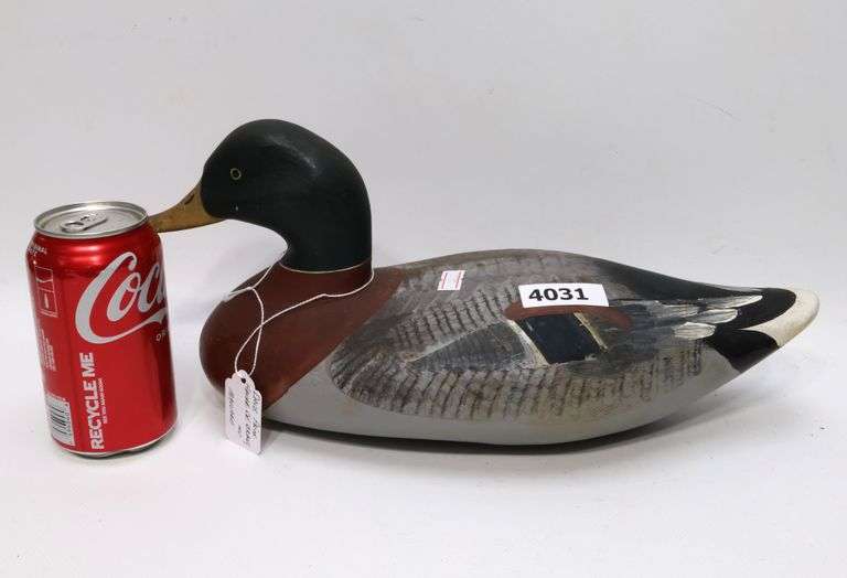Dave Price Havre De Grace MD Mallard Duck Decoy - Dixon's Auction at ...