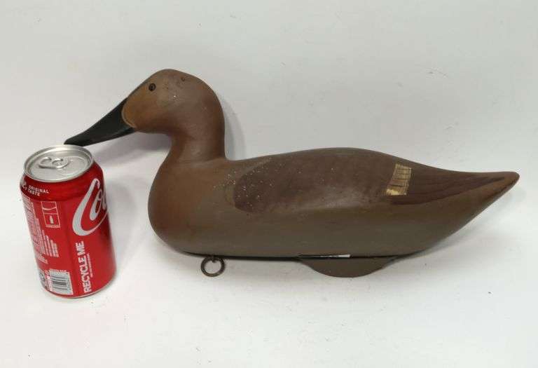 Capt. Harry Jobes 1986 Canvasback Hen Duck Decoy - Dixon's Auction at ...