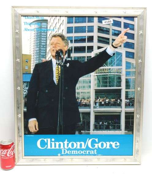 Vintage Clinton/Gore Poster - Dixon's Auction at Crumpton