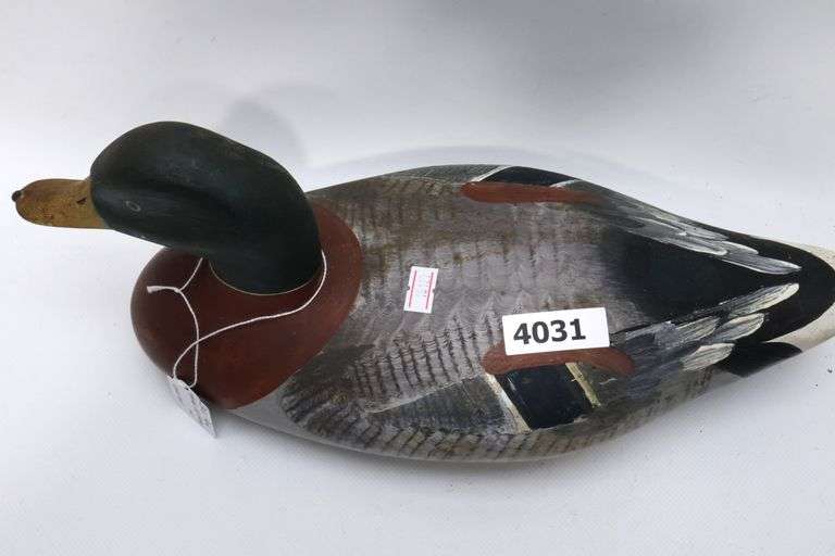 Dave Price Havre De Grace MD Mallard Duck Decoy - Dixon's Auction at ...