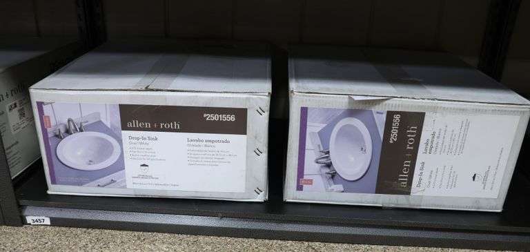 New (Guaranteed): Pair of Allen + Roth Drop-In Sinks, [New in Original ...