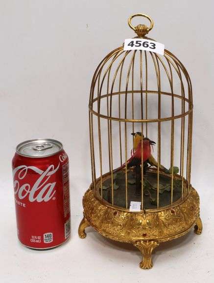 Vintage Elpa West German Bird Cage Automaton with Jeweled Base - Dixon ...