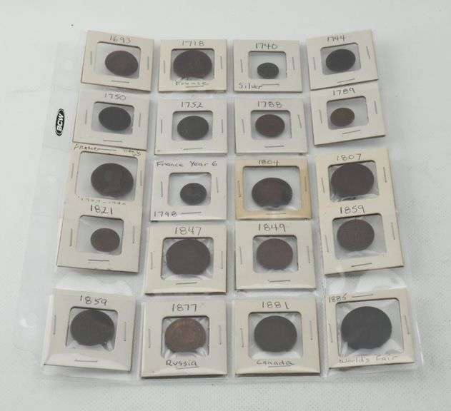 (20) Old Copper Coins - Dixon's Auction at Crumpton