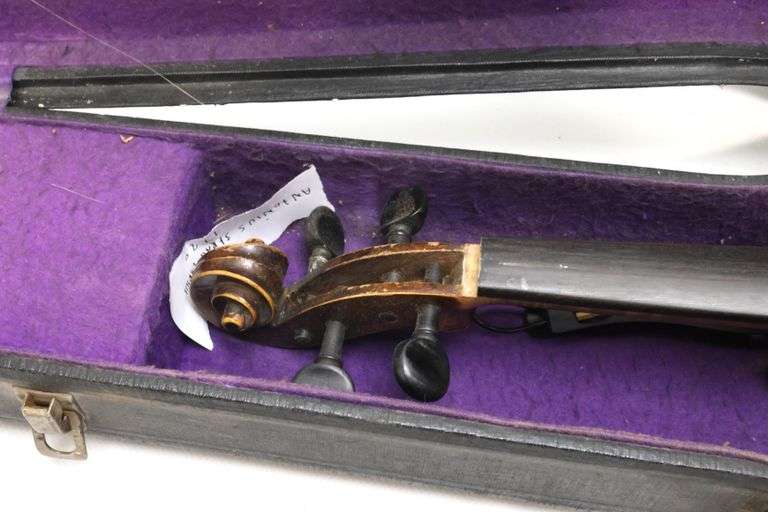 Vintage Stradivarius Copy Violin with Bow and Case - Dixon's Auction at ...