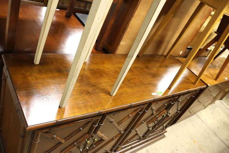 MCM Faux Bamboo Credenza - Dixon's Auction at Crumpton