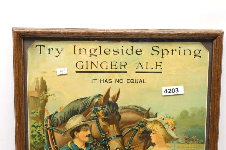 Antique Ingleside Spring Ginger Ale Advertising Chromolithograph ...