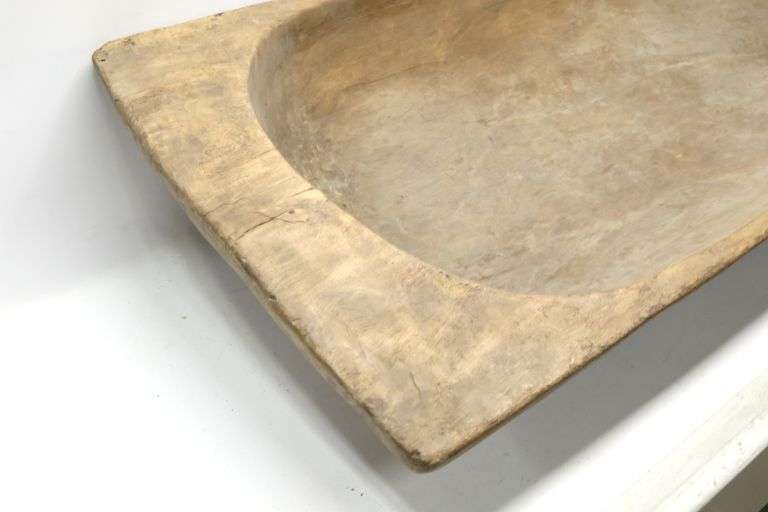Primitive Carved Wood Trench Bowl with Iron Patch - Dixon's Auction at ...