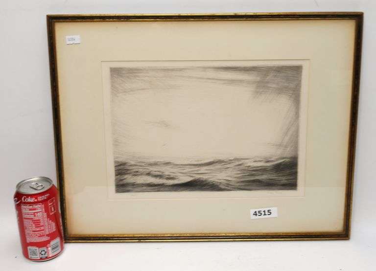 Joseph Gray "The Ocean" Pencil Signed Print - Dixon's Auction at Crumpton