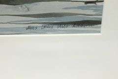 James Drake Iams Watercolor Harbor Scene - Dixon's Auction at Crumpton