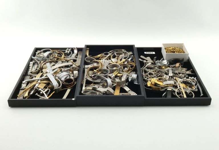 3 Tray Assorted Watch Bands & Parts - Dixon's Auction at Crumpton