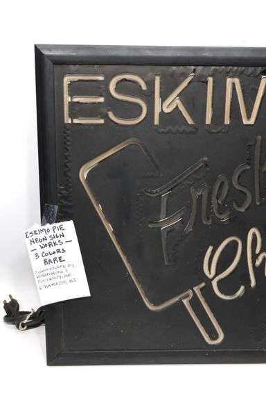 Vintage Eskimo Pie Neon Advertising Sign Manufactured By Worden Glass ...