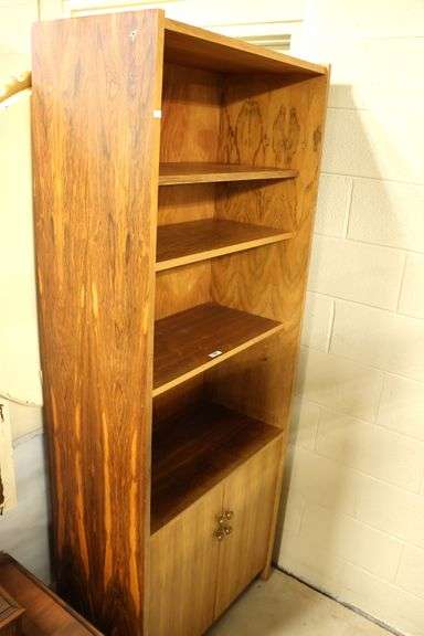 MCM Style Bookcase, Chips and Holes - Dixon's Auction at Crumpton