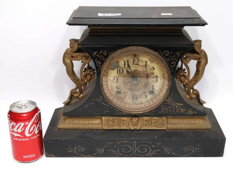 Antique Ansonia Cast Iron Clock - Dixon's Auction at Crumpton