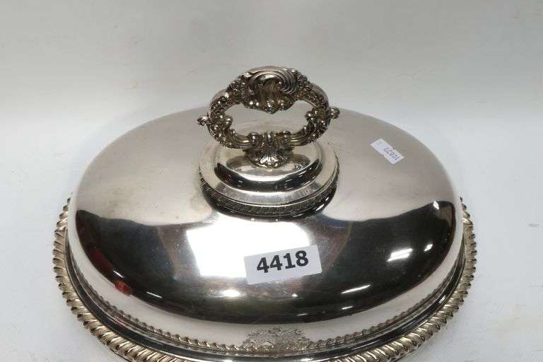 Antique Silver-Plated Serving Dome - Dixon's Auction at Crumpton