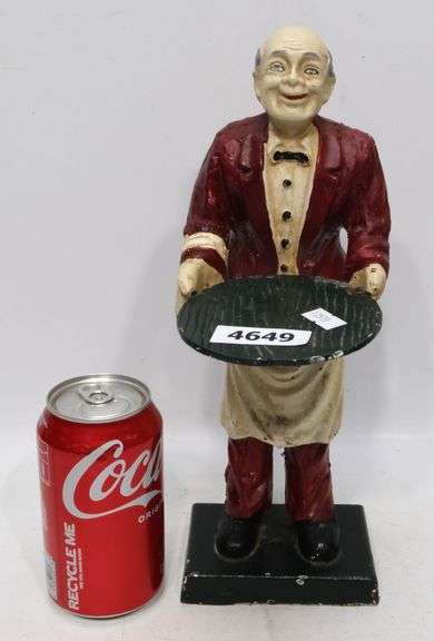 Cast Iron Butler Card Receiver - Dixon's Auction at Crumpton