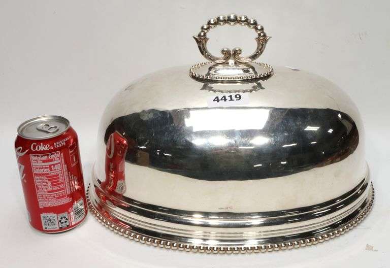 Antique Silver-Plated Serving Dome - Dixon's Auction at Crumpton