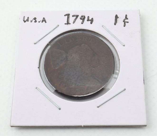 1794 U.S. Large Cent - Dixon's Auction at Crumpton