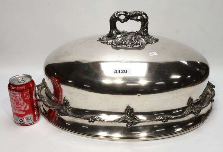 Antique Silver-Plated Serving Dome - Dixon's Auction at Crumpton